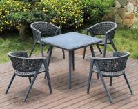 China Outdoor Furniture Customized Luxury Woven Wicker Chairs And Table Garden Patio Dining for sale