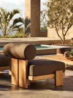China Anti Corrosion Teak Wood Sofa And Table Set For Outdoor Living Spaces for sale
