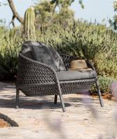 China Outdoor Light Luxury PE Rattan Sofa Table Set Patio Waterproof Aluminum Furniture for sale