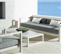 China High End Nordic Style Rust Proof Aluminum Sofa Set For Outdoor Villa Resort Furniture for sale