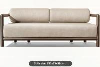 China Outdoor Villa Resort Sofa Set In High End Nordic Style With Aluminum Frame Design for sale