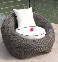 China Hotel Outdoor Light Luxury Ellipse PE Rattan Sofa Set Patio Garden Waterproof Metal Furniture for sale