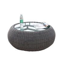 China Hotel Outdoor Light Luxury Ellipse PE Rattan Sofa Set Patio Garden Waterproof Metal Furniture for sale