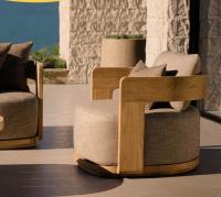 China High End Nordic Garden Rust-proof Teak Sofa Set For Outdoor Villa Resort Furniture for sale