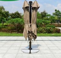 China Customized High End Garden Patio Two Head  Umbrella Outdoor Cantilever Parasol 3x3M for sale