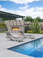 China Outdoor Seating Italian Design Luxury Lounge And Bench Chair Sun Resistant Waterproof for sale