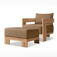 China Nordic Morden Teak Wood Garden Sofa And Table Leisure Chair  Set Outdoor Furniture for sale
