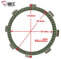 China 8mm Black Steel Motorcycle Clutch Kit 130mm Diameter For Smooth Transmission for sale