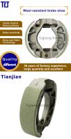 China Black Motorcycle Brake Shoe Easy Installation Standard Size for sale