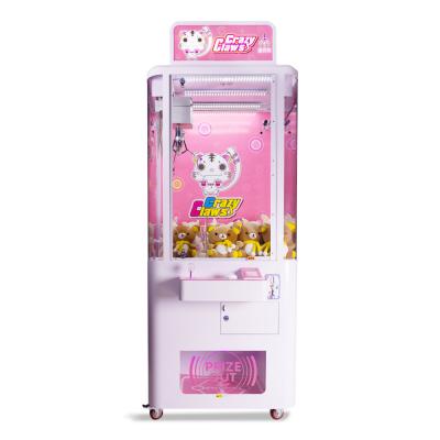 China 110 - 240V Dolls Crane Amusement Machine , Pink Stuffed Animal Crane Machine for sale