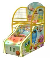 China Happy Kids Automatic Basketball Return Machine , Cartoon Funny Score Ticket Redemption Arcade Basketball Hoop Machine for sale