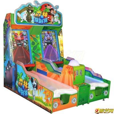 China Parents / Kids Bowling Redemption Arcade Machines Wooden Plastic Material for sale
