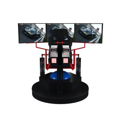 China 3 Dof Motion Simulator Car Racing Game Machine 9d Vr Electric 3 Screens for sale