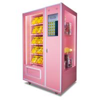 China Automatic Soft Drink Vending Machine , 24 Hours Pink Sweet Commercial Vending Machine for sale