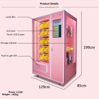 China Automatic Soft Drink Vending Machine , 24 Hours Pink Sweet Commercial Vending Machine for sale