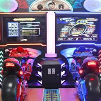 China Super Motor Bike Racing Arcade Machine D2400 * W2450 * H2500mm Size 300W Power for sale