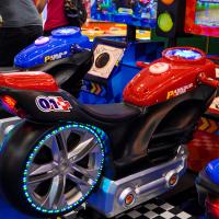 China Coin Operated Racing Arcade Machine For Indoor Sport Amusement Parkour Motor for sale