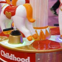 China Revolving Coin Operated Carousel Ride , Colorful Arcade Games Machines for sale