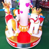 China 3 Players Carousel Kids Arcade Machine Happy Childhood Mini Carousel Horse for sale
