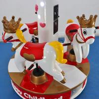 China 3 Players Carousel Kids Arcade Machine Happy Childhood Mini Carousel Horse for sale