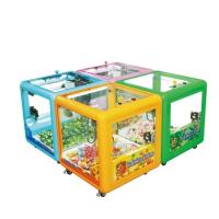China Mini Cube Gift Vending Machine Toy Crane + Arcade Cube Claw 75KG Weight for sale