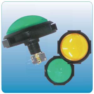 China Game Machine Diamater 100MM Push Button With Led Light / Mirco Switch for sale