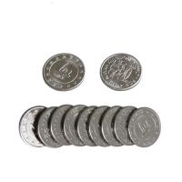 China Round Arcade Game Machine Parts Stainless Steel / Copper Token Coin With Logo for sale