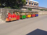 China Amusement Park Kids Arcade Machine Electric Trackless Train Rides On Car for sale