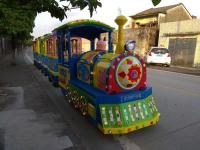 China Amusement Park Kids Arcade Machine Electric Trackless Train Rides On Car for sale