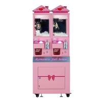China Pink Toy Crane Machine , Romantic Full House Luxury Boutique Mini Toy Catching Machine for sale