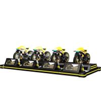 China CE Virtual Reality Simulator , RGB LED 220v 4 Players Super Fun Video VR Motorbike Racing Game Machine for sale