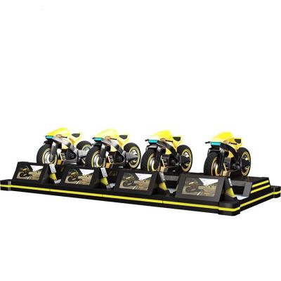 China CE Virtual Reality Simulator , RGB LED 220v 4 Players Super Fun Video VR Motorbike Racing Game Machine for sale
