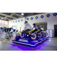 China CE Virtual Reality Simulator , RGB LED 220v 4 Players Super Fun Video VR Motorbike Racing Game Machine for sale