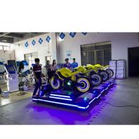 China CE Virtual Reality Simulator , RGB LED 220v 4 Players Super Fun Video VR Motorbike Racing Game Machine for sale