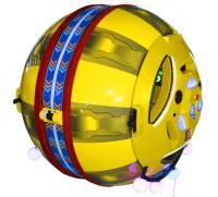 China Fiberglass + Metal Amusement Car Ride 360 Degree Happy Car Space Capsule for sale