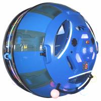 China Fiberglass + Metal Amusement Car Ride 360 Degree Happy Car Space Capsule for sale