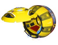 China Fiberglass + Metal Amusement Car Ride 360 Degree Happy Car Space Capsule for sale