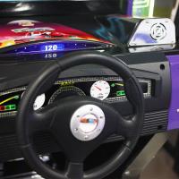 China Arcade 32 Inch Outrun Racing Game Simulator Machines Red Color 110v/220v for sale