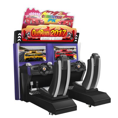 China Arcade 32 Inch Outrun Racing Game Simulator Machines Red Color 110v/220v for sale