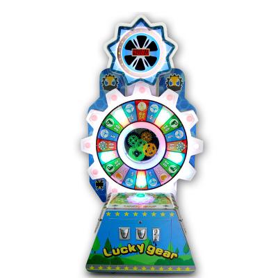 China Lucky Gear Lottery Ticket Kids Arcade Coin Game Machine Fiberglass Material for sale