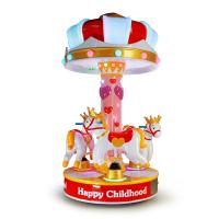 China 3 People Amusement Kids Ride Indoor Outdoor Playground Merry - Go - Round  Small Carousel for sale
