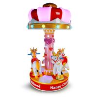 China 3 People Amusement Kids Ride Indoor Outdoor Playground Merry - Go - Round  Small Carousel for sale