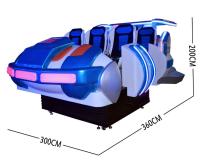 China Cool Family 6 Seats Spaceship 9D VR Game Machine Theme Park Flight Simulator For Adults for sale