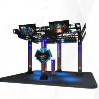China Commercial Escape Room Big VR Standing Platform 9D VR Station Space HTC VIVE Virtual Reality System for sale