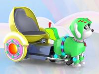 China Three - Wheeled Kids Arcade Machine , Animal Shape Ride Puppy Rickshaw For Amusement Park for sale