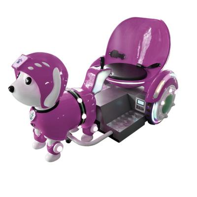 China Three - Wheeled Kids Arcade Machine , Animal Shape Ride Puppy Rickshaw For Amusement Park for sale