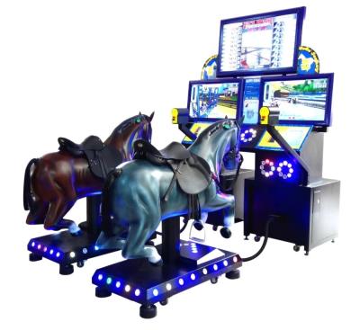 China Coin Operated 2 Players Electric Arcade Game Machine / Electronic Gogo Jockey Horse Riding Equipment for sale