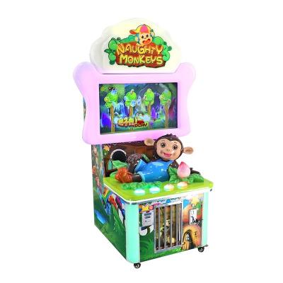 China 1 Player Redemption Arcade Machines / Funny Naughty Monkeys Ticket Game Machine For Kids for sale