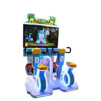 China 300W Kids Arcade Machine  / Single And Double Competitions Possible Redemption Ticket Rider Bike Game Machine for sale