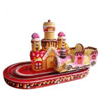 China Coin Operated Kids Riding Machine /  Electronic Castle Rotation Train Go Round Carousel for sale